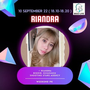 Watch ˢˢ Riandra Live Stream on BIGO LIVE