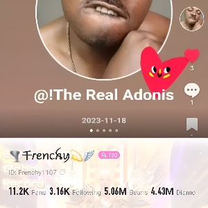 Watch The Real Adonis Live Stream on BIGO LIVE